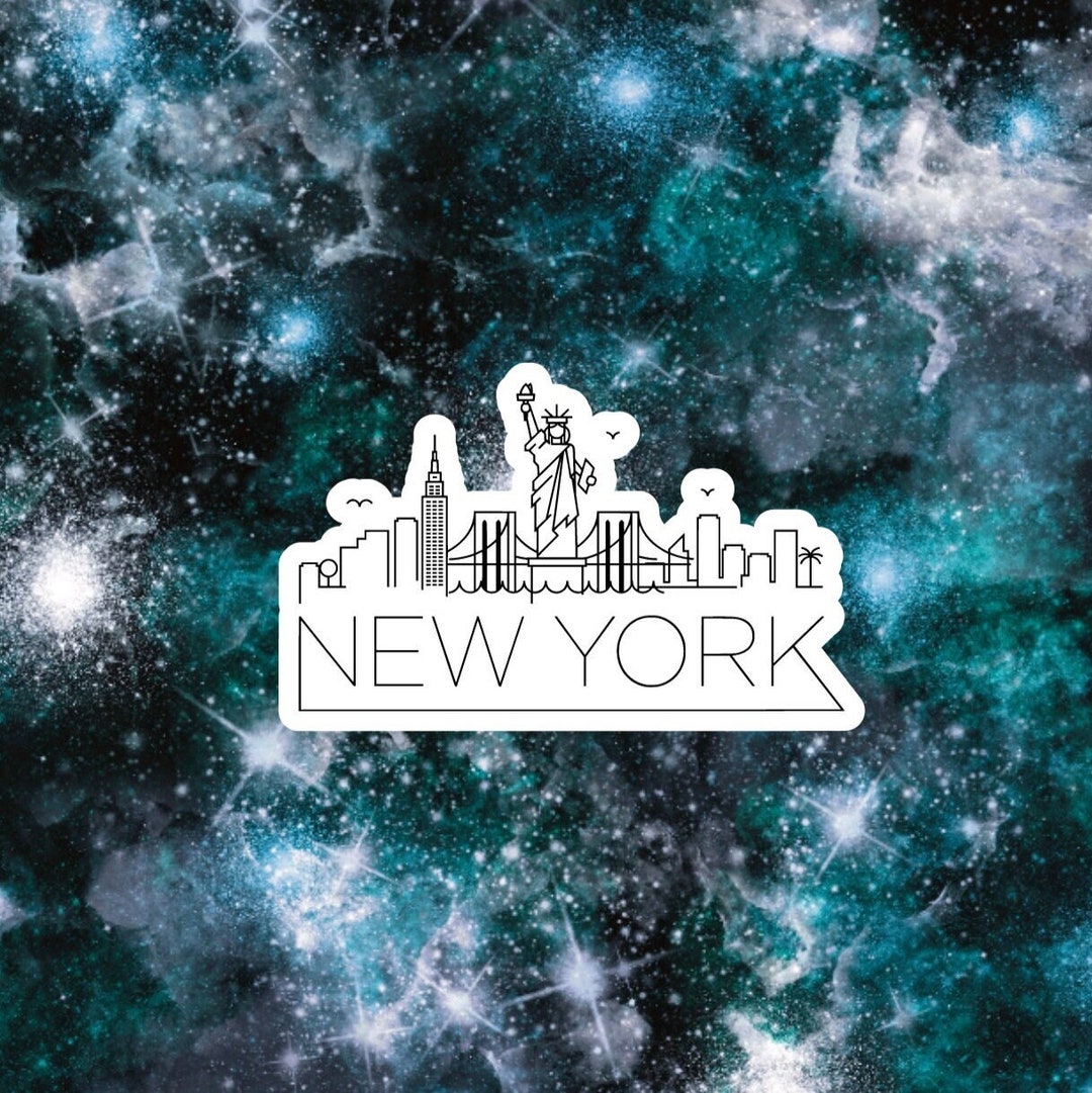 Manhattan New York Skyline Vinyl Die Cut Sticker|city|water Bottle ...