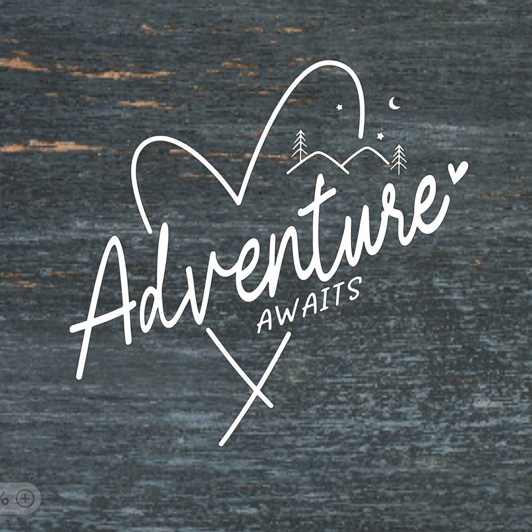 Adventure Awaits Heart Vinyl Die Cut Decal|travel Decal|car|jeep|rv ...