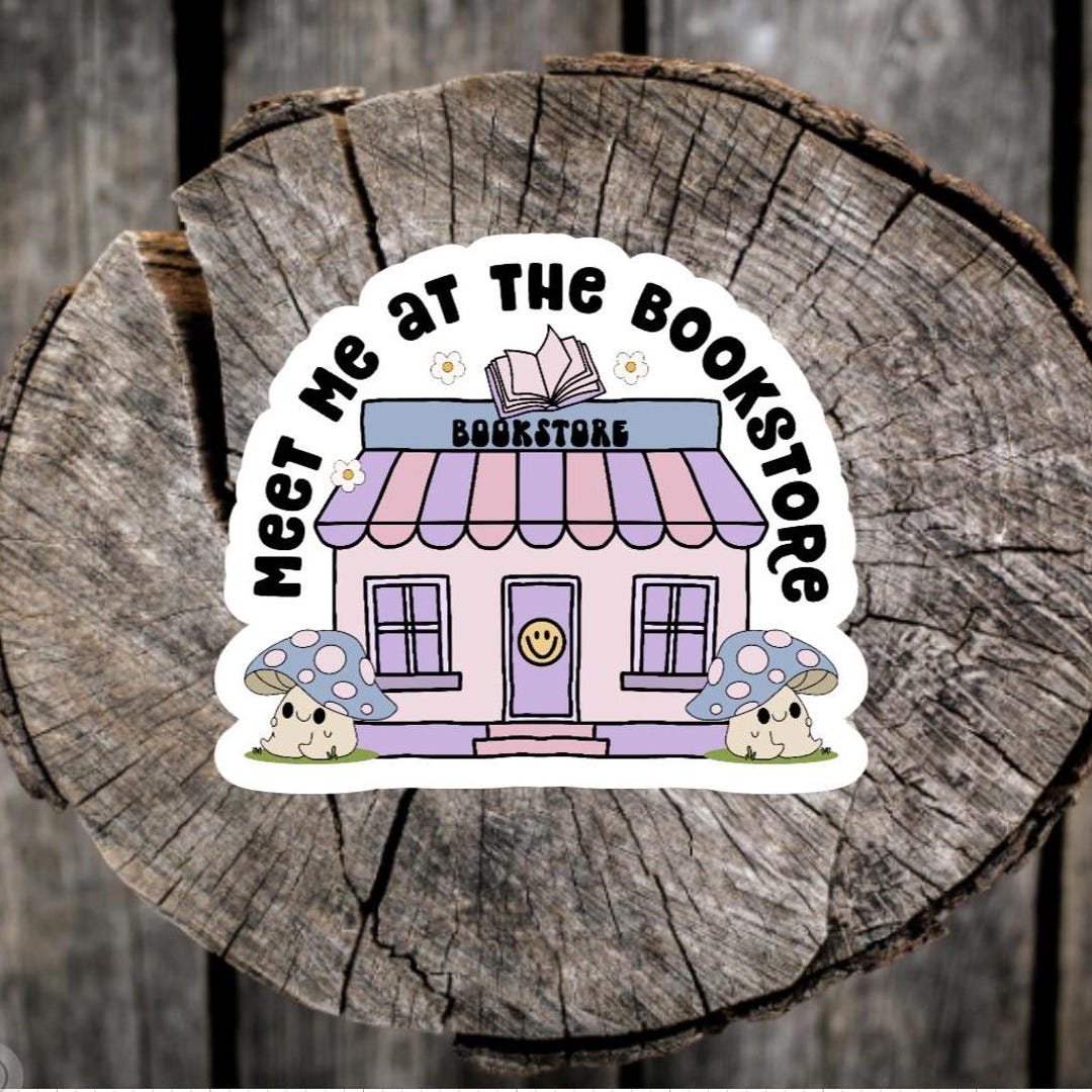 Meet Me at the Bookstore Sticker, Laptop Sticker, Kindle Sticker, Water ...