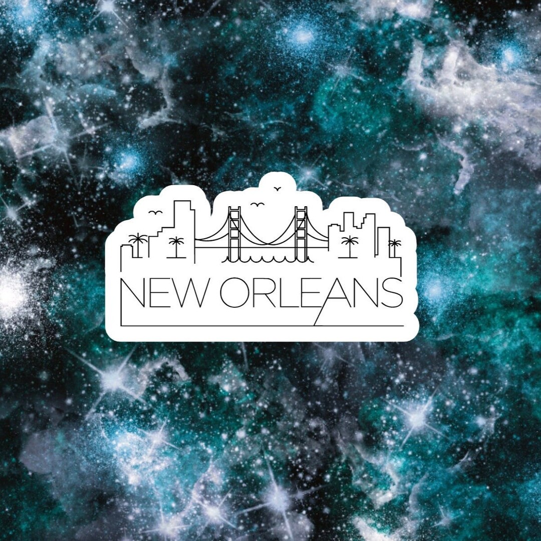 New Orleans City Skyline Die Cut Vinyl Sticker|travel Sticker ...