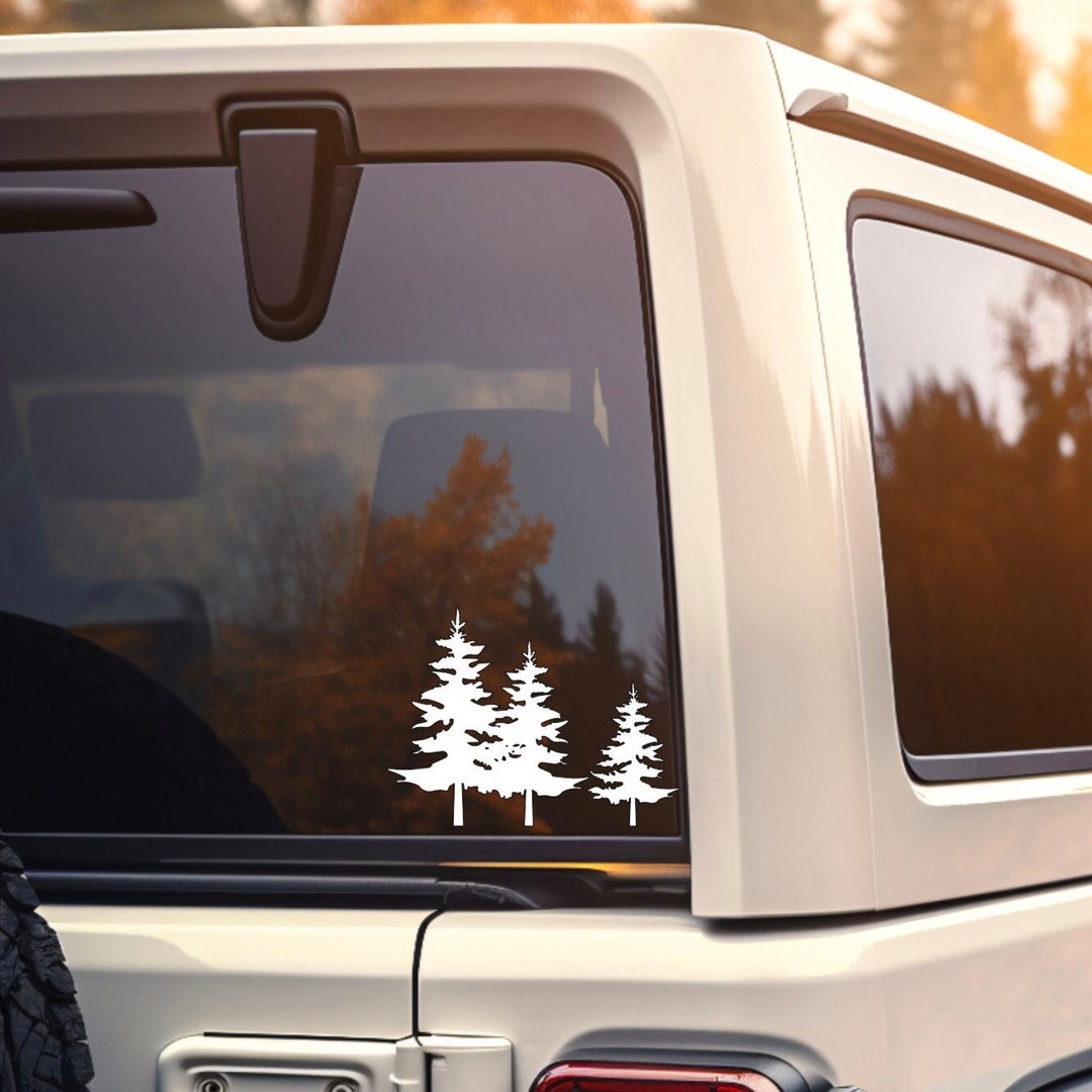 Fir Trees Vinyl Die Cut Decal|car Window|jeep|truck|camper|rv|gift for ...