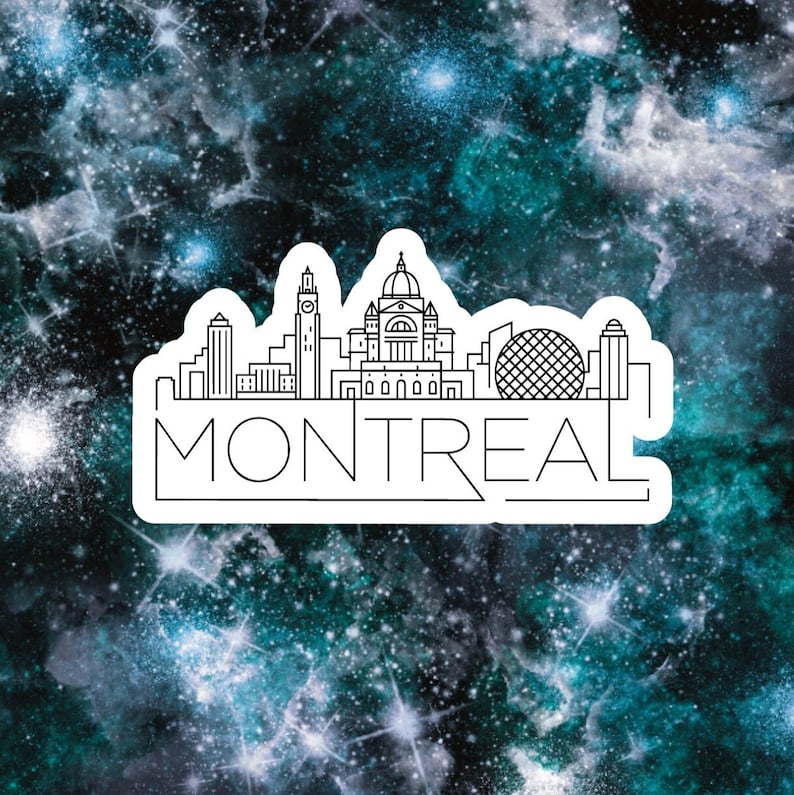 Montreal Quebec City Skyline Vinyl Die Cut Stickerbest Friend - Etsy