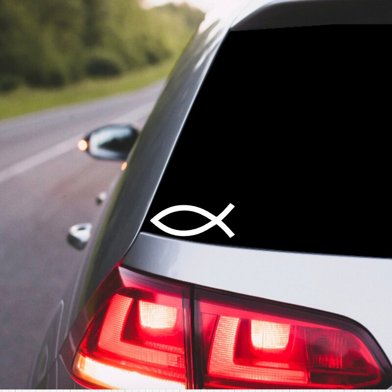 Christian Fish Car Decal - Etsy