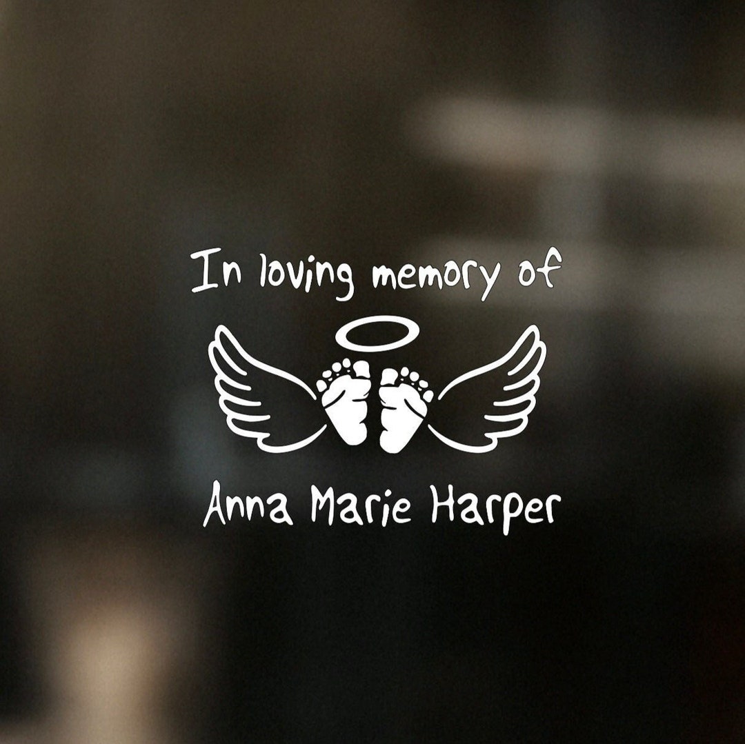 In Loving Memory for Baby Decal|personalized|angel Baby Memorial for ...