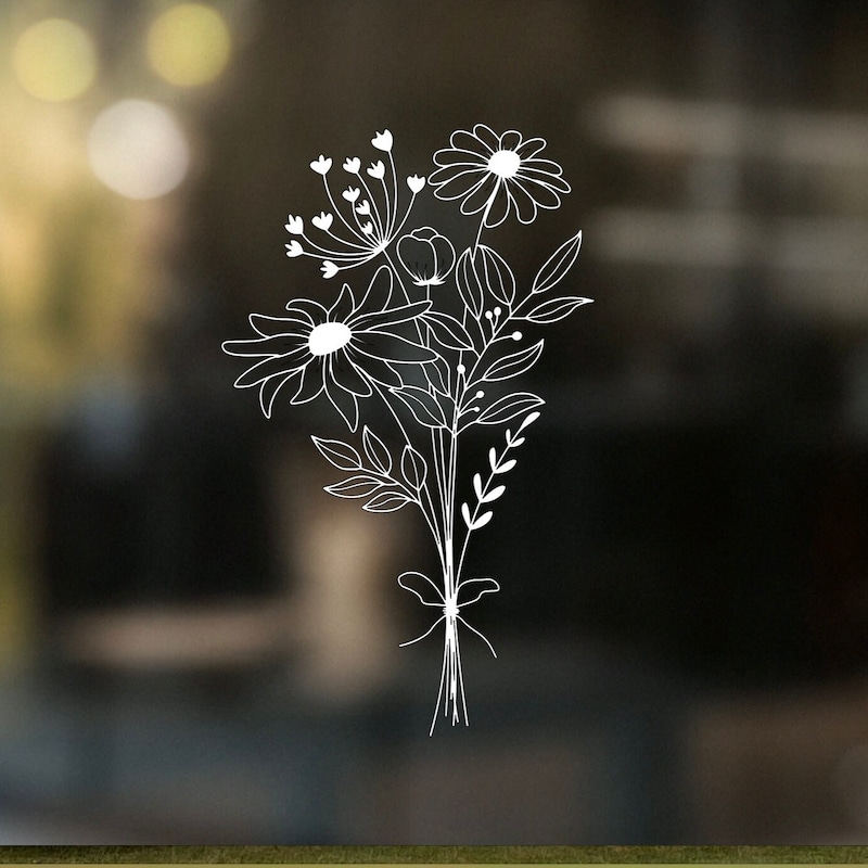 Vinyl Flower Decal - Etsy