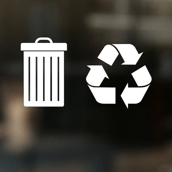 Trash Can Decal - Etsy