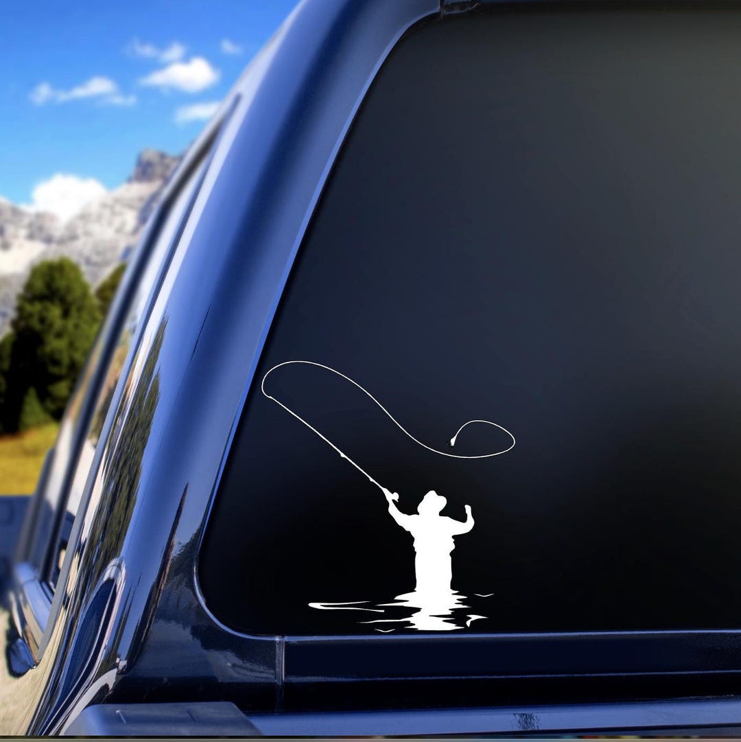 Fly Fishing Truck Car Boat Vinyl Decal| Fishing|car Decal|laptop Decal ...