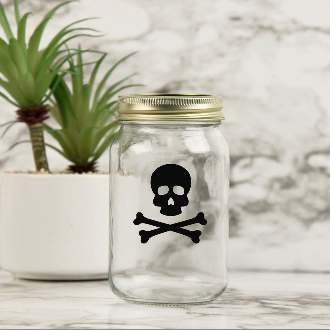 Skull and Crossbones Decal|poison Warning Decal|jars|bottles|car|laptop ...