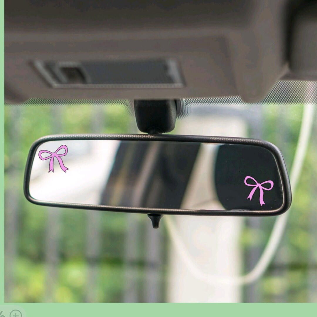 Set of 2 Coquette Bow Rearview Mirror Decal|mothers Day Gift|gift for ...