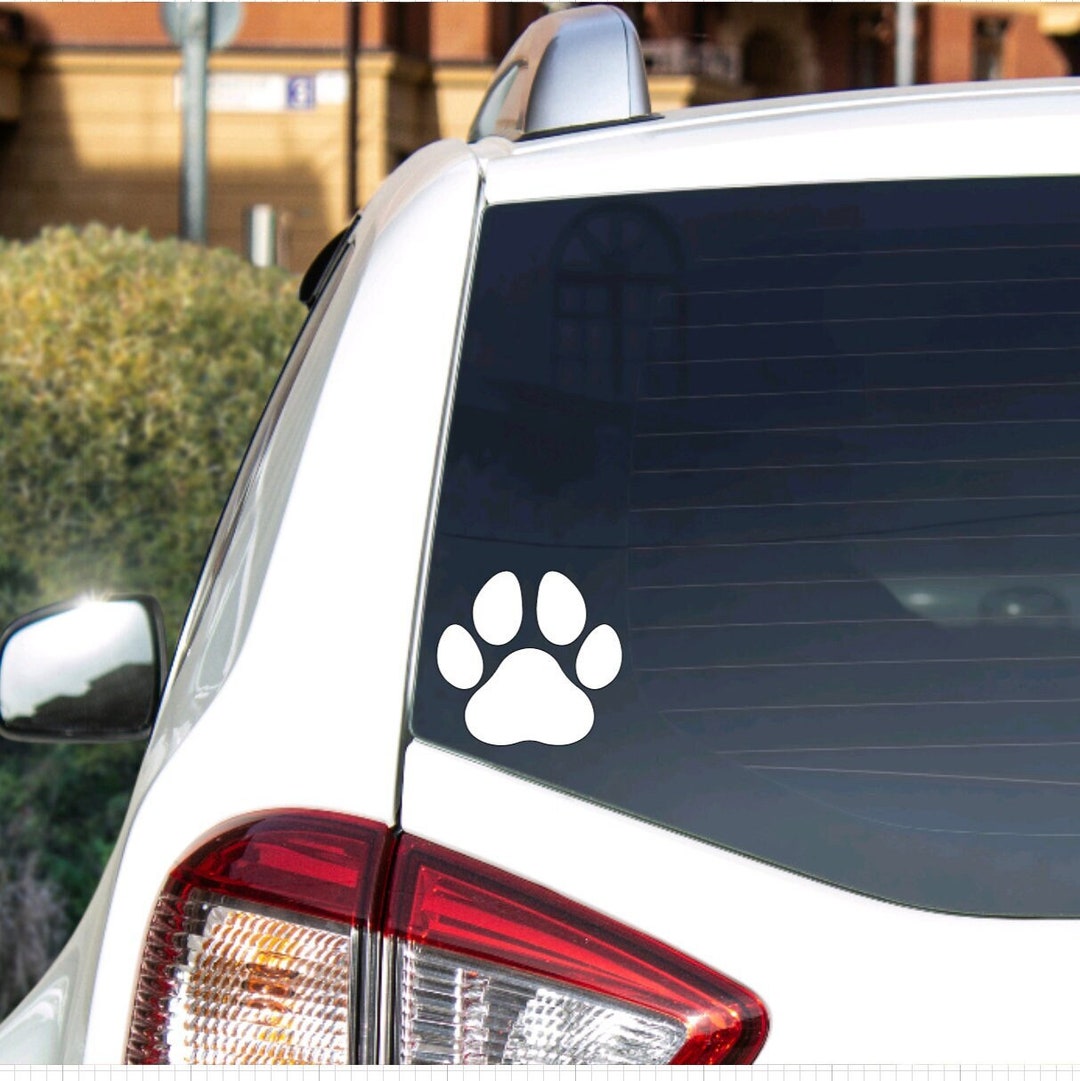 Dog Print Vinyl Decalcar Windowmirrorlaptopdog Dishtreat Jartumblerwine ...