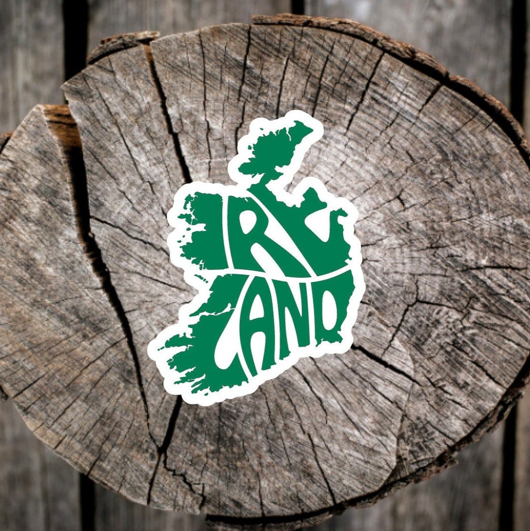 Ireland Map Outline Vinyl Die Cut Sticker|laptop|hydro Flask|water ...