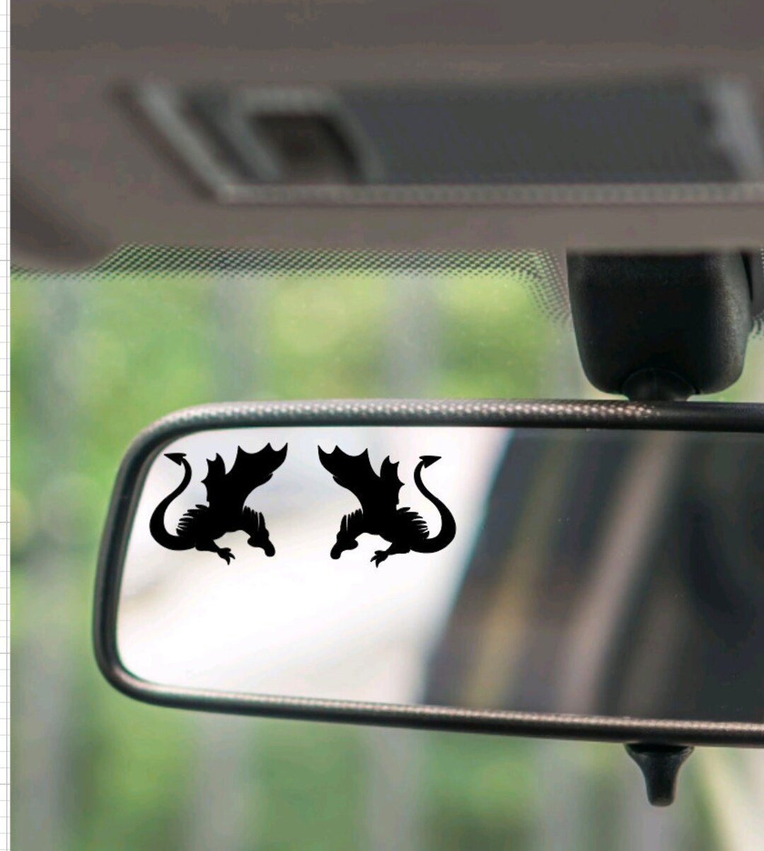 Set of 2 Dragon Rearview Mirror Decal|side Mirror|vanity|best Friend ...