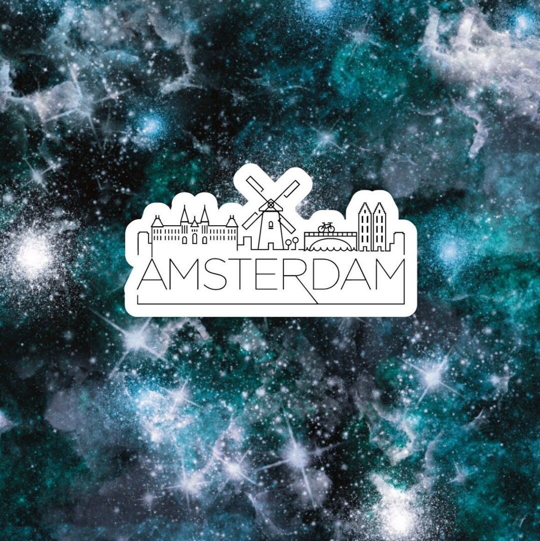 Amsterdam Cityscape Skyline Vinyl Die Cut Sticker|travel Sticker|friend ...