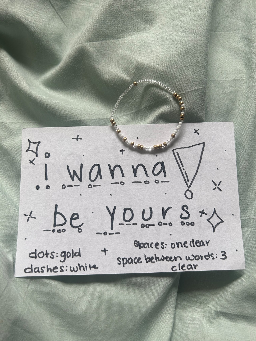 Arctic Monkeys Inspired Bracelets! | Crystal Bracelet | Morse Code Seed ...