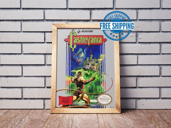 Vintage NES Game Box Art Poster Castlevania 1 | Etsy
