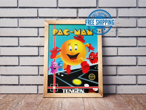 Vintage NES Game Box Art Poster Pac-man - Etsy
