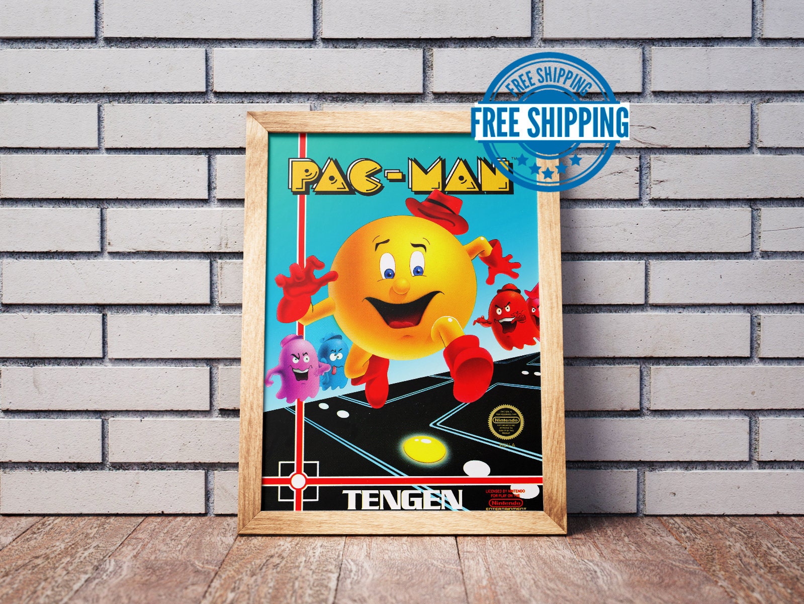 Vintage NES Game Box Art Poster, Pac-man - Etsy