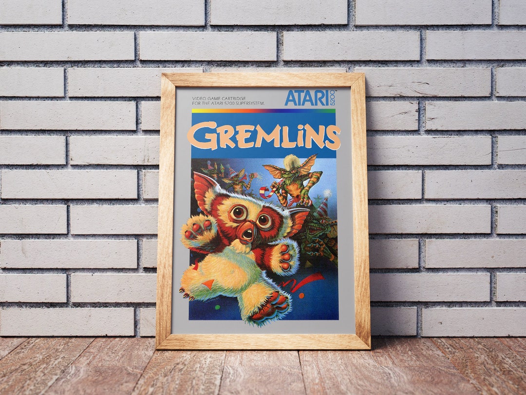 Vintage Atari 2600 Game Box Art Poster, Gremlins - Etsy