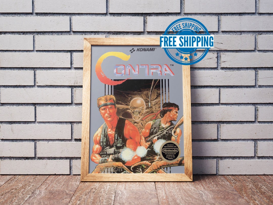 Vintage NES Game Box Art Poster, Contra - Etsy