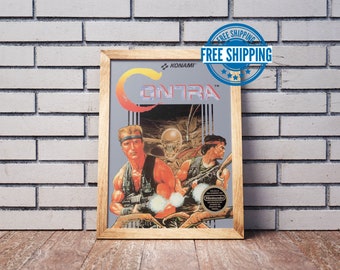 Contra Nintendo NES Video Game Cover Reprint Poster - Etsy