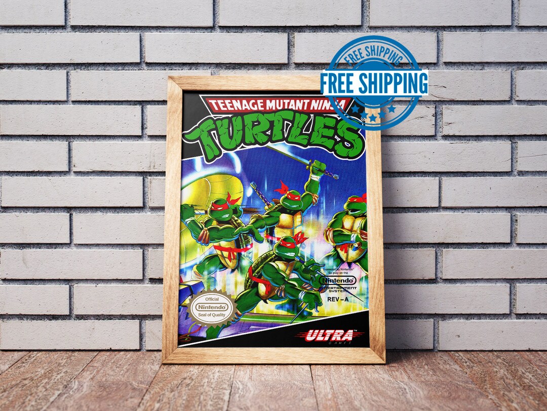 Vintage NES Game Box Art Poster, TMNT Teenage Mutant Ninja Turtles - Etsy