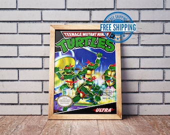 Teenage Mutant Ninja Turtles II the Arcade Game Nes Wall POSTER Box ...