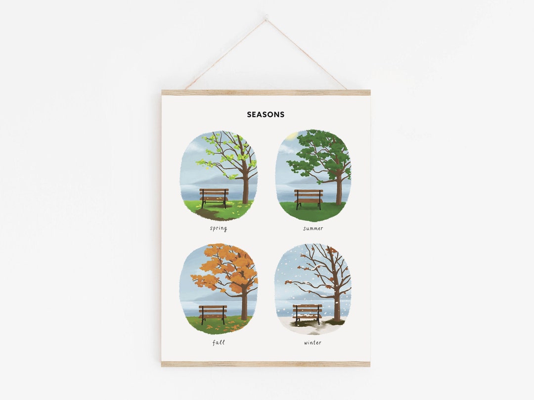 Seasons Print | Educational Prints, Classroom Decor, Homeschool Decor ...