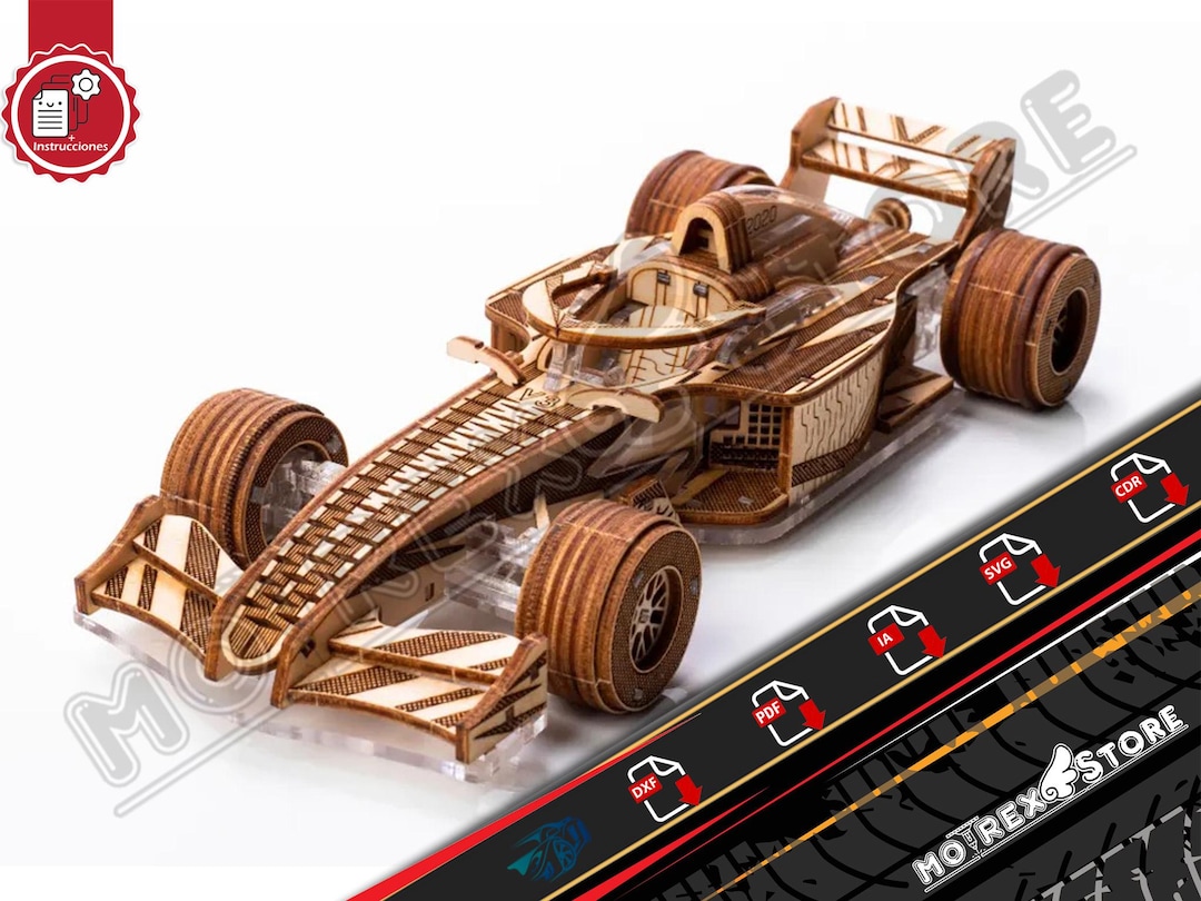 F1 Racer V3 3mm Cnc Laser Cut File Dxf, Ai, Cdr, Pdf, Svg Files. Etc ...