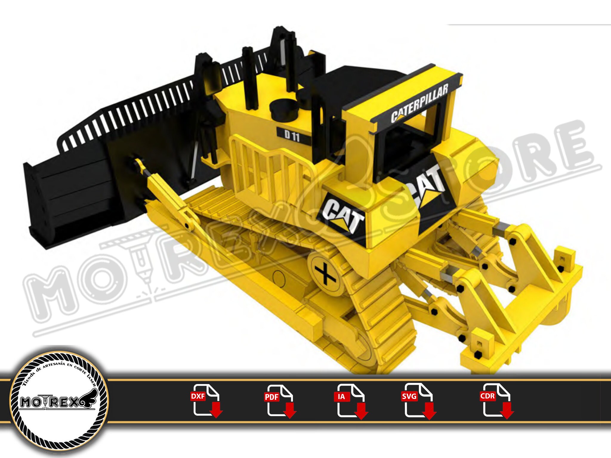 D11 Mining Dozer Cnc Laser Cut Dxf, Ai, Cdr, Pdf, Svg. Etc - Etsy