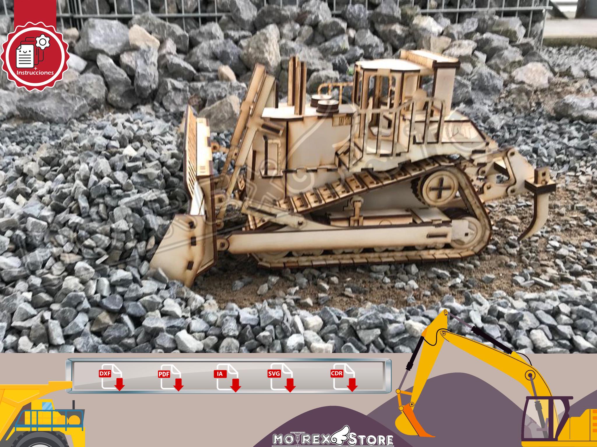 Mining Machine D11 Dozer Cnc Laser Cut Files Dxf, Ai, Cdr, Pdf, Svg ...