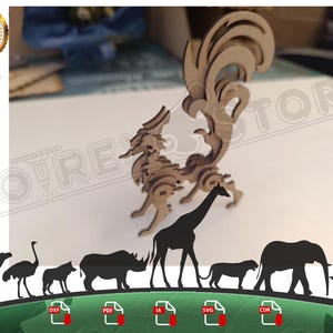 Archivos Zorro mitico 3mm Cnc laser cut Dxf, Ai, Cdr, Pdf, Svg. Etc ...
