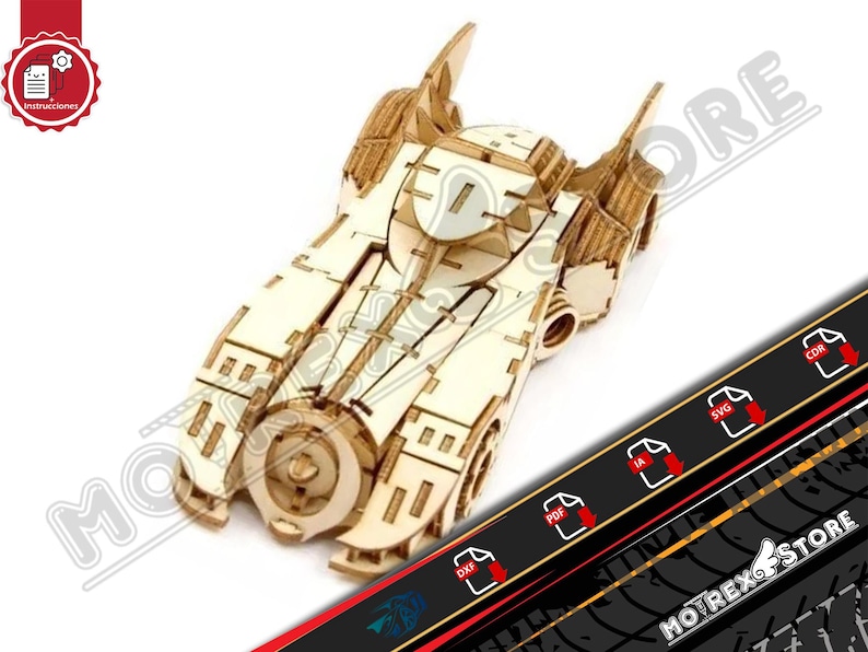 Batmobile 1995 Files 3mm Cnc Laser Cut Dxf, Ai, Cdr, Pdf, Svg. Etc - Etsy
