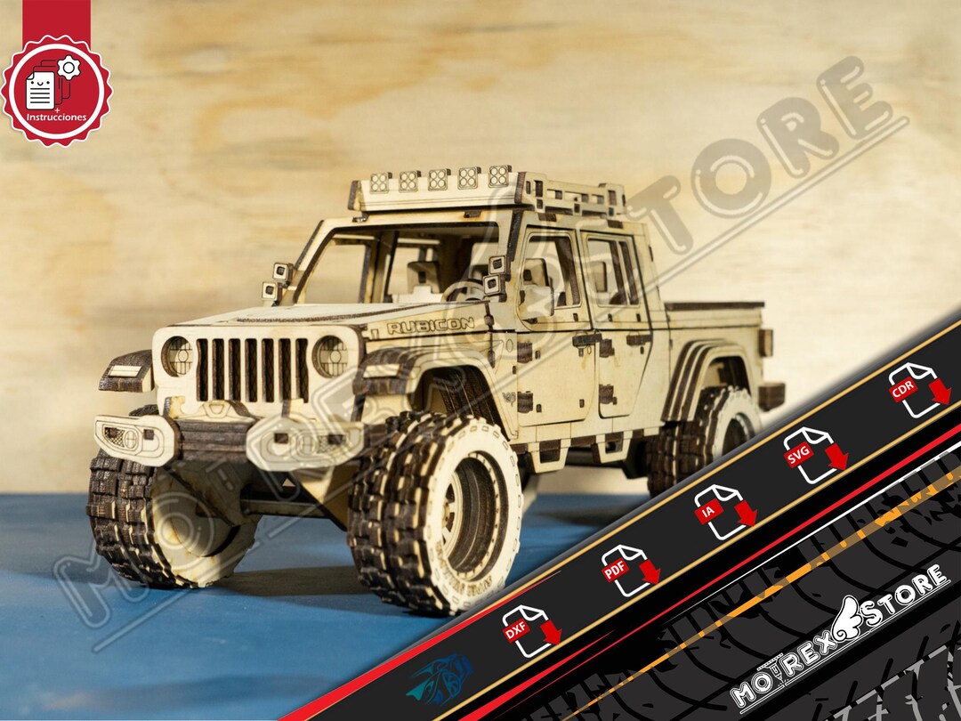 Jeep Gladiator 3mm Cnc Laser Cut Dxf, Ai, Cdr, Pdf, Svg Files. Etc - Etsy