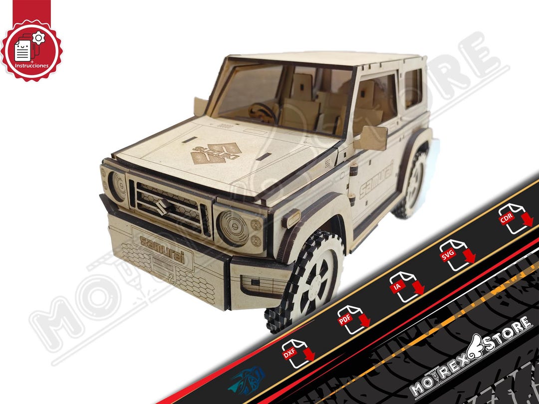 Suzuki Samurai 3mm Cnc Laser Cut File Dxf, Ai, Cdr, Pdf, Svg Files. Etc ...