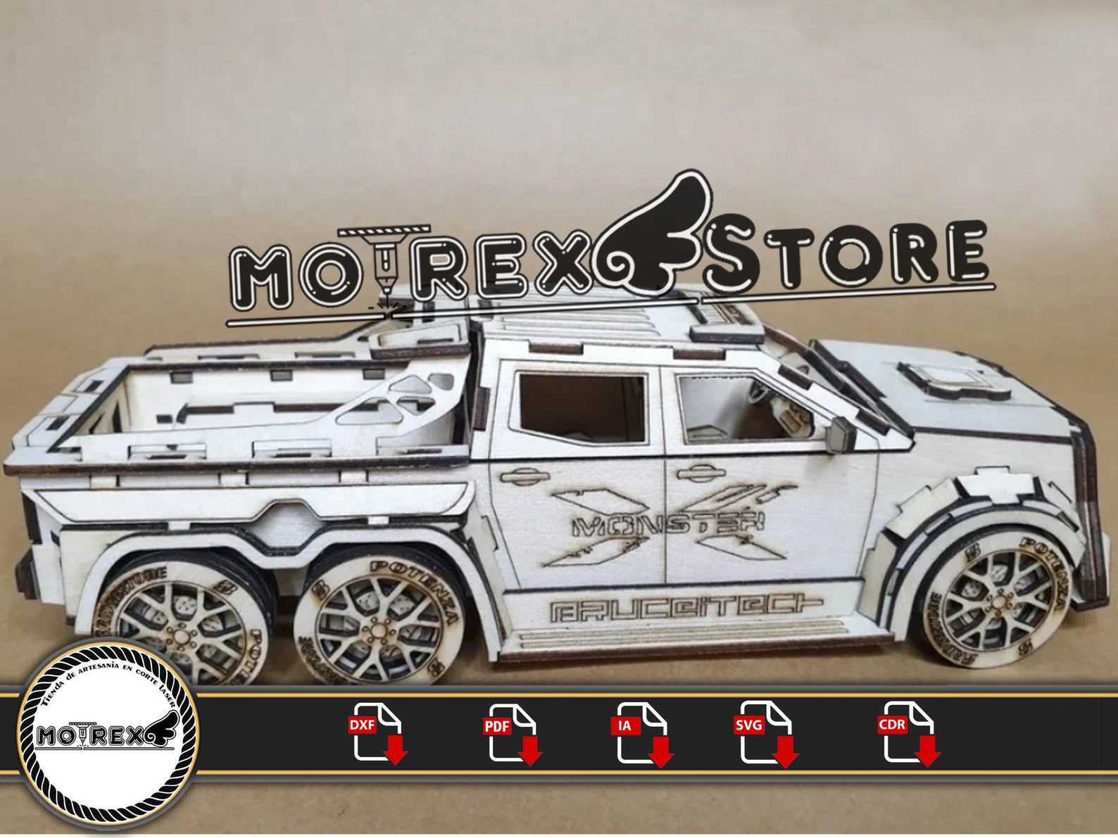 Mercedes X Monster Cnc Laser Cut Dxf, Ai, Cdr, Pdf, Svg Files. Etc - Etsy