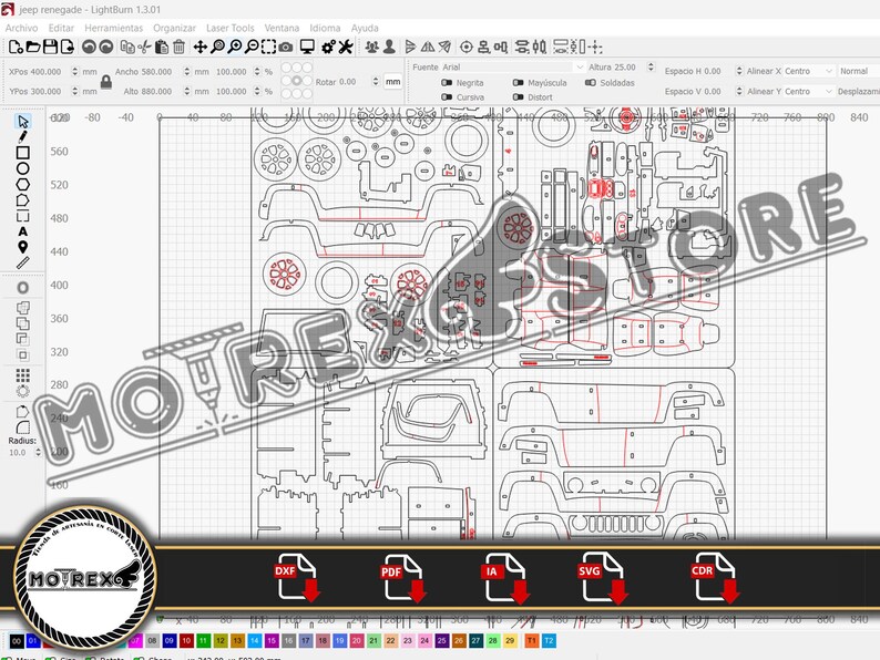 Jeep Renegade 3mm Cnc Laser Cut Dxf, Ai, Cdr, Pdf, Svg Files. Etc - Etsy