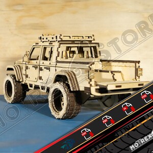 Jeep Gladiator 3mm Cnc Laser Cut Dxf, Ai, Cdr, Pdf, Svg Files. Etc ...