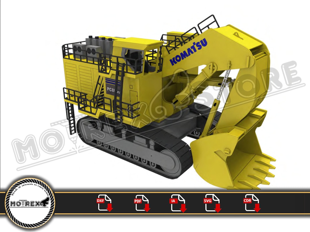 Mining Shovel PC8000 Cnc Laser Cut Dxf, Ai, Cdr, Pdf, Svg. Etc - Etsy ...