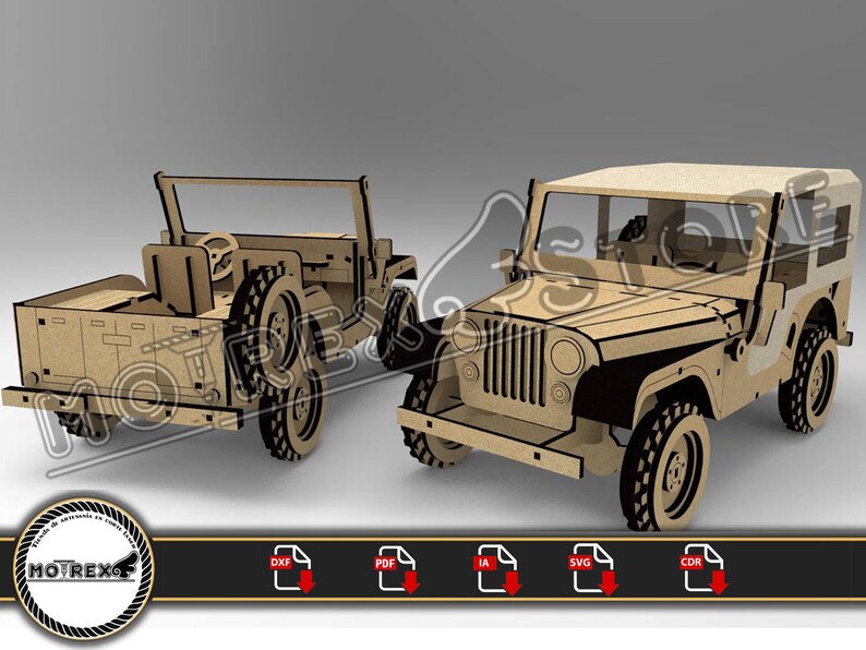 Jeep Cj5 Cnc Laser Cut Dxf, Ai, Cdr, Pdf, Svg Files. Etc - Etsy