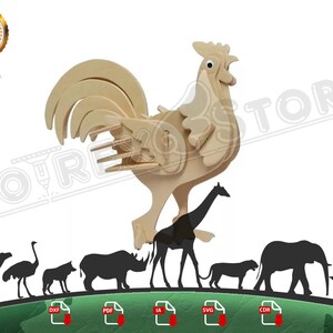 Archivos Gallo 3mm Cnc laser cut Dxf, Ai, Cdr, Pdf, Svg. Etc - Etsy México