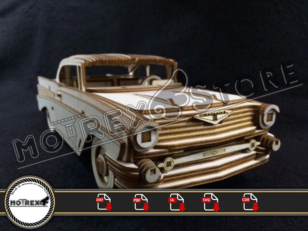 Chevrolet Bel Air 1957 Cnc Laser Cut Files Dxf, Ai, Cdr, Pdf, Svg. Etc ...