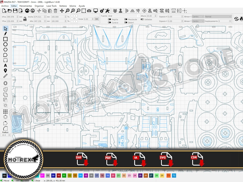 Mazda Rx7 Tokyodrift Cnc Laser Cut Dxf, Ai, Cdr, Pdf, Svg Files. Etc - Etsy