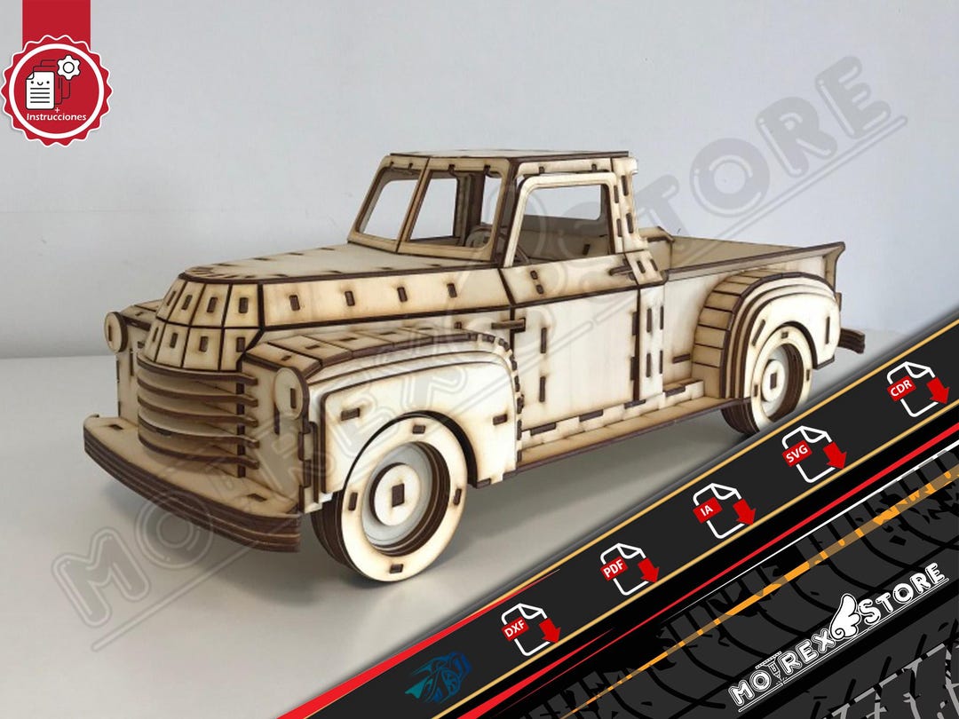 Files Chevy Pickup 1948 3mm Cnc Laser Cut File Dxf, Ai, Cdr, Pdf, Svg ...