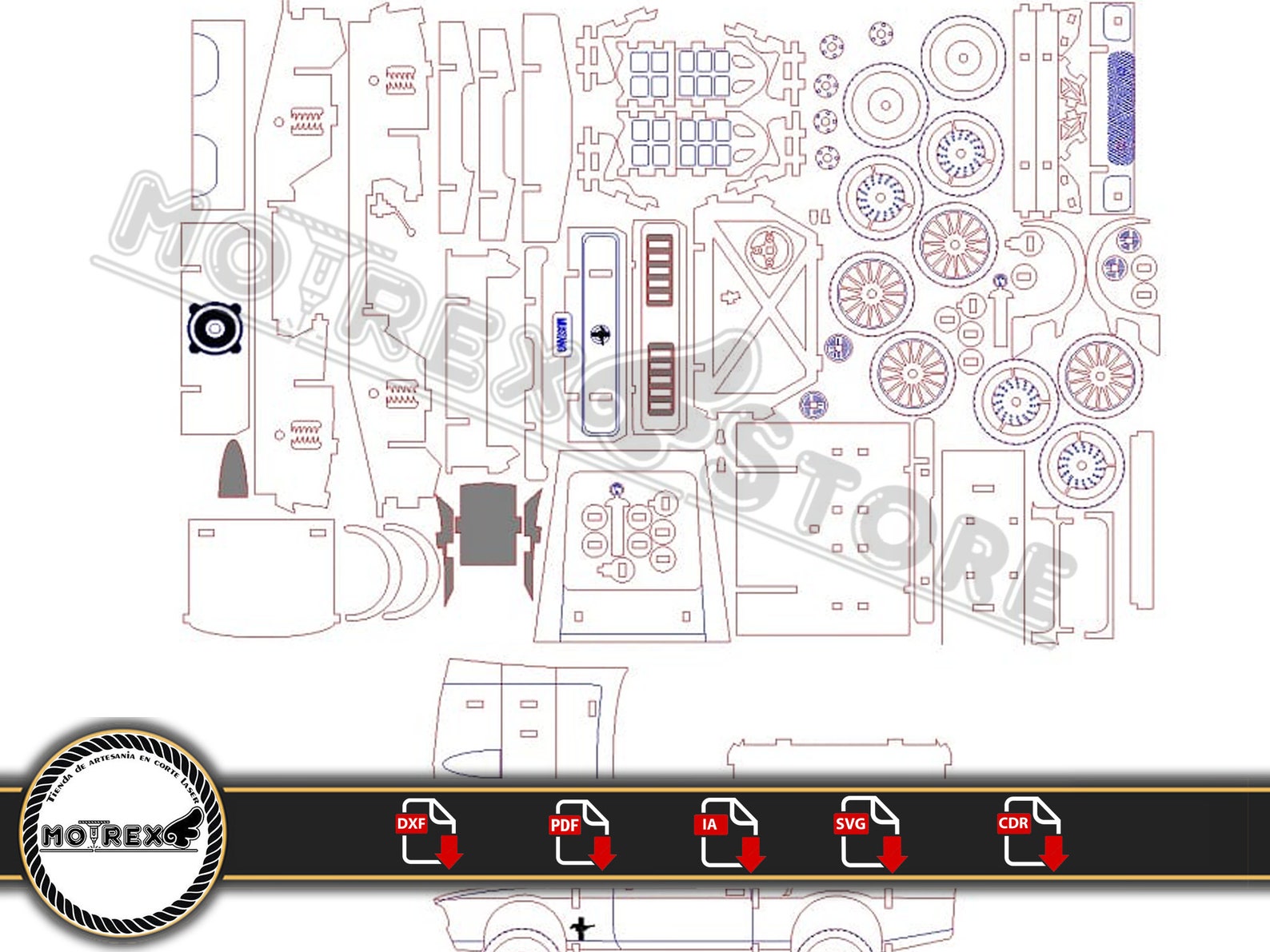 Ford Mustang Cnc Laser Cut Dxf, Ai, Cdr, Pdf, Svg Files. Etc - Etsy