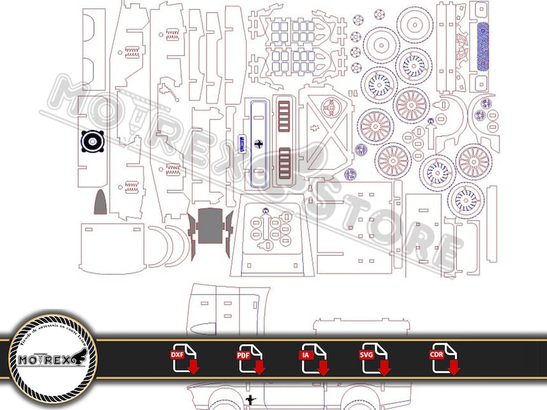 Ford Mustang Cnc Laser Cut Dxf, Ai, Cdr, Pdf, Svg Files. Etc - Etsy ...