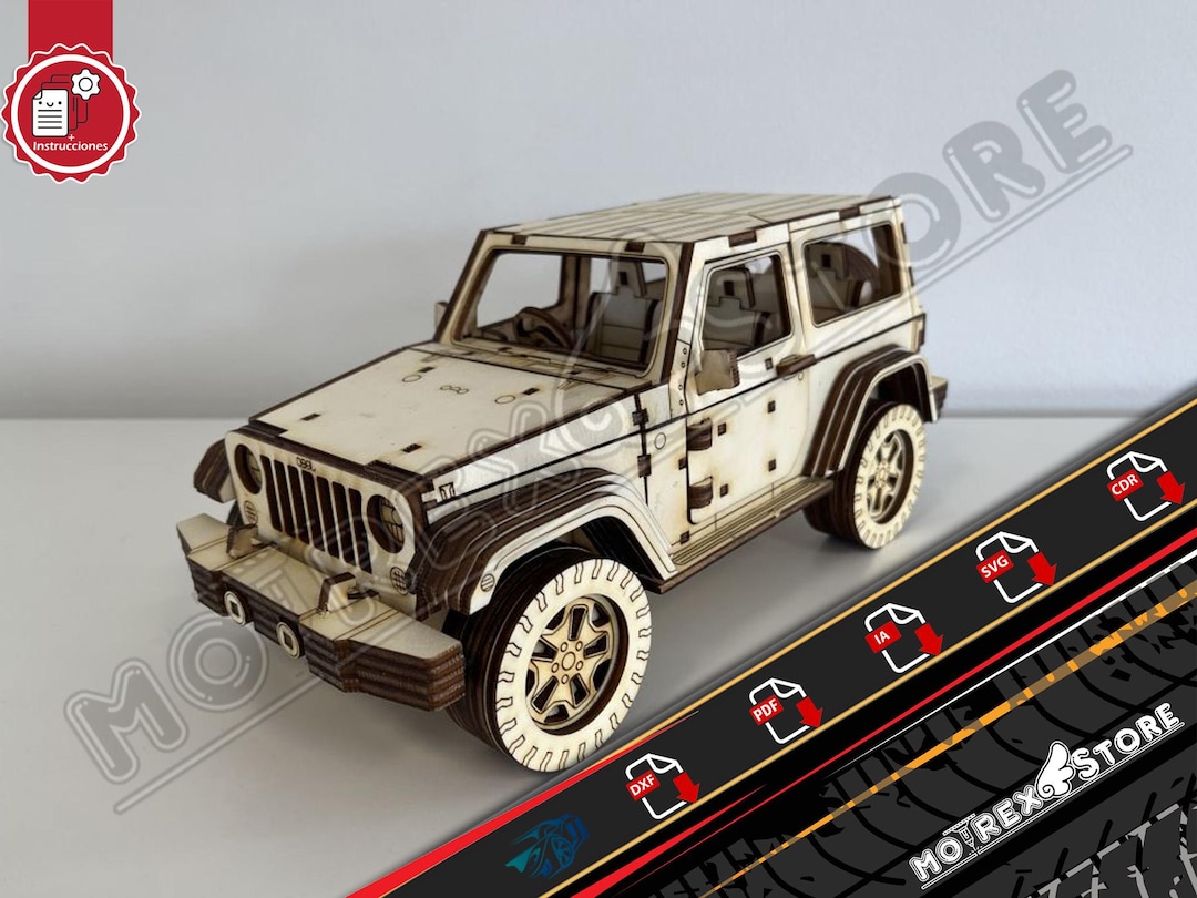 Jeep Wrangler 3mm Cnc Laser Cut Dxf, Ai, Cdr, Pdf, Svg Files. Etc - Etsy