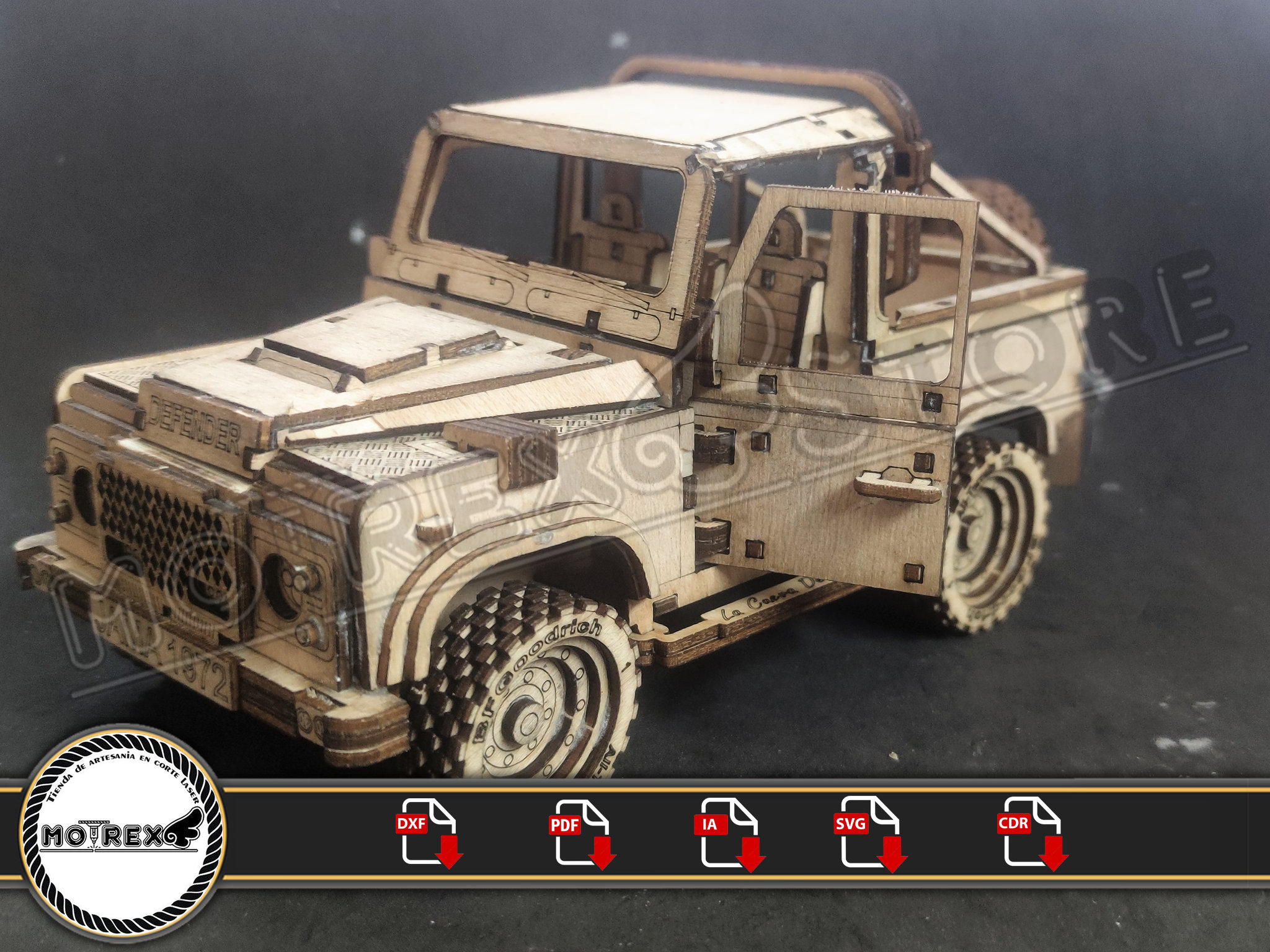 Land Rover Defender Cnc Laser Cut Dxf, Ai, Cdr, Pdf, Svg Files. Etc ...