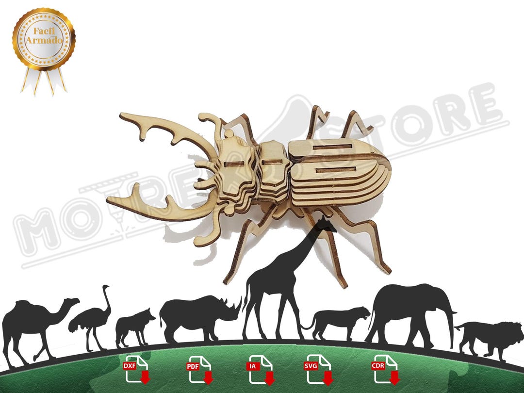 Beetle Files 3mm Cnc Laser Cut Dxf, Ai, Cdr, Pdf, Svg. Etc - Etsy