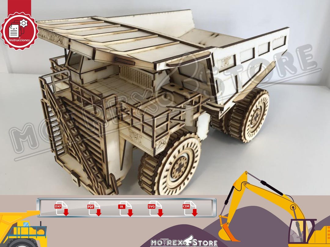 Files Mining Truck CAT 797 Cnc Laser Cut Dxf, Ai, Cdr, Pdf, Svg. Etc - Etsy