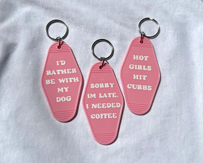 Retro Motel Keychains | Funny Acrylic Keychains | Funny Keychains for ...